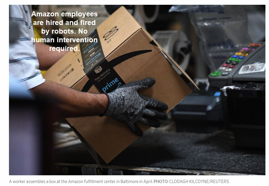 Amazon Employees Hired and Fired by Robots – MishTalk