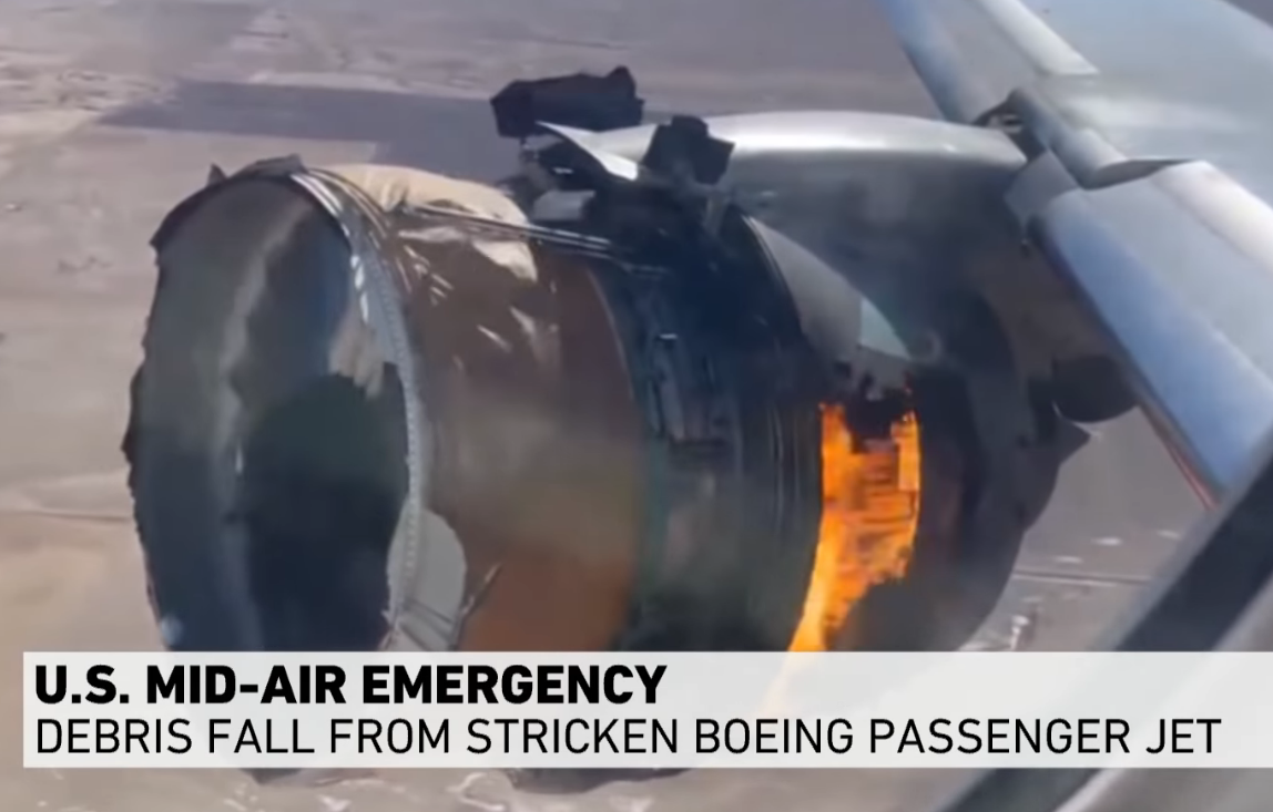 Passenger Takes Video of Boeing 777 Engine Catching Fire and Breaking ...