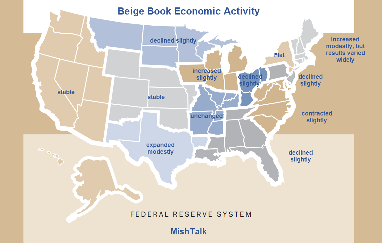 Fed Beige Book Shows Flat or Declining Economy in 9 of 12 Fed Districts ...