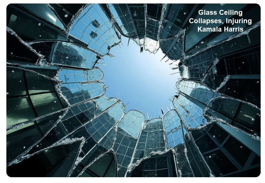 Glass Ceiling Breaks, Injuring Kamala Harris – MishTalk