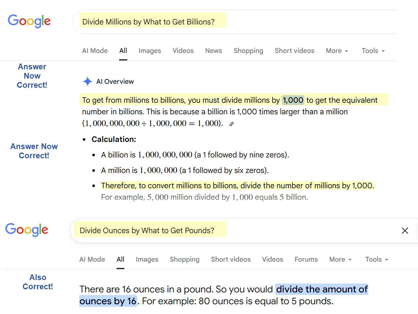 Google AI Corrects Its Serious Math Error – MishTalk